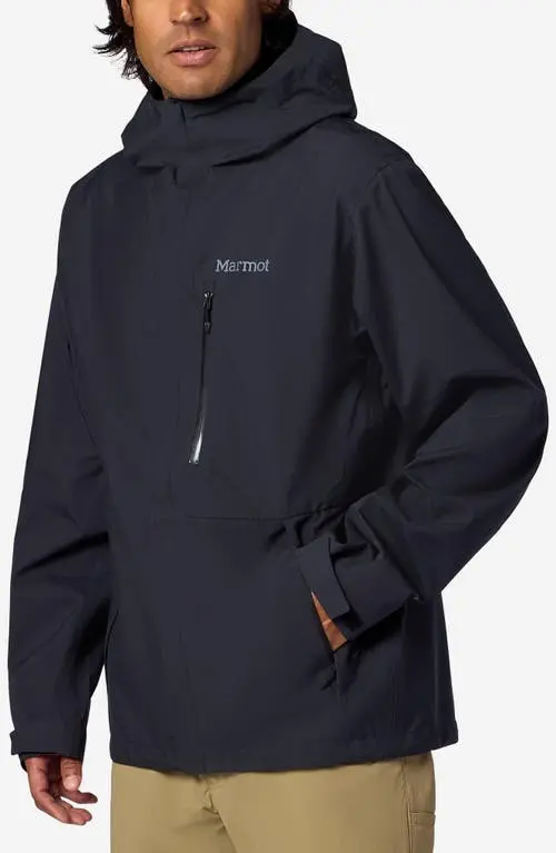 MARMOT Precip® Eco Pro Waterproof Hooded Jacket - Black