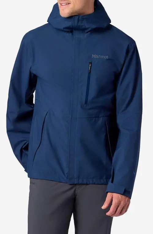 MARMOT Precip® Eco Pro Waterproof Hooded Jacket - Nightfall Navy