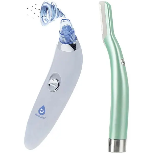PURSONIC The Ultimate Glow Duo Precision Dermaplaning & Sonic Pore Vacuum System - Multicolor