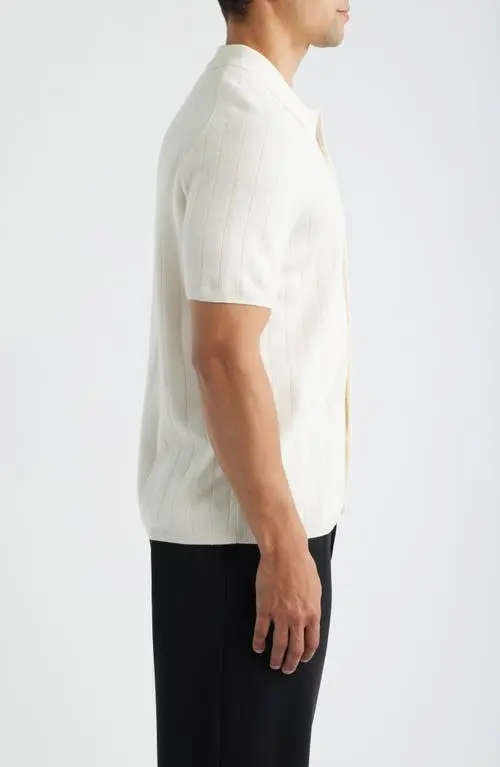 Reigning Champ Piazza Rib Cotton & Linen Full Button Cardigan