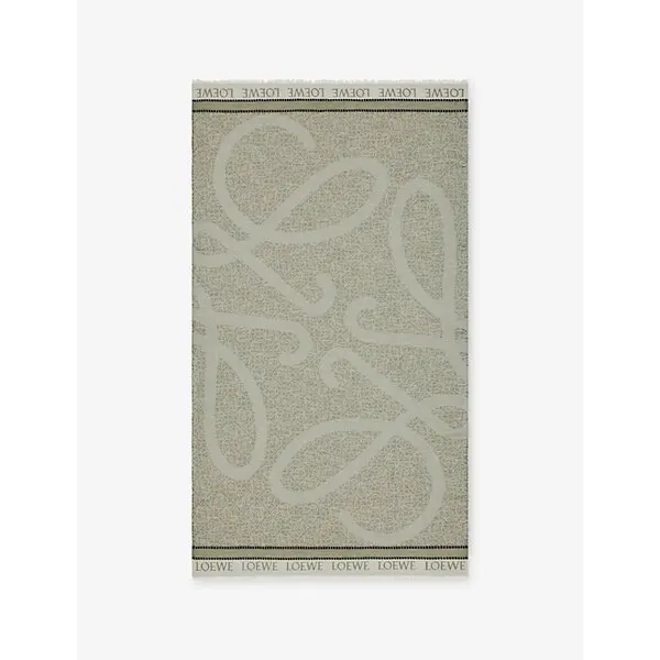 Loewe X Paula's Ibiza Anagram-print Cotton Pareo - Khaki Green