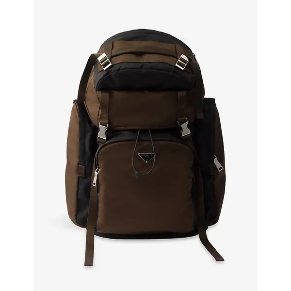Prada Re-nylon Woven Backpack - Black