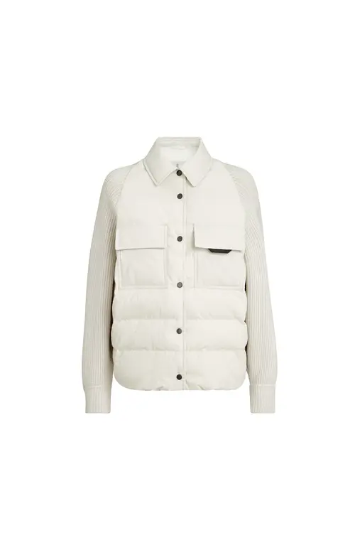 Brunello Cucinelli Knit Down Coat - Ivory