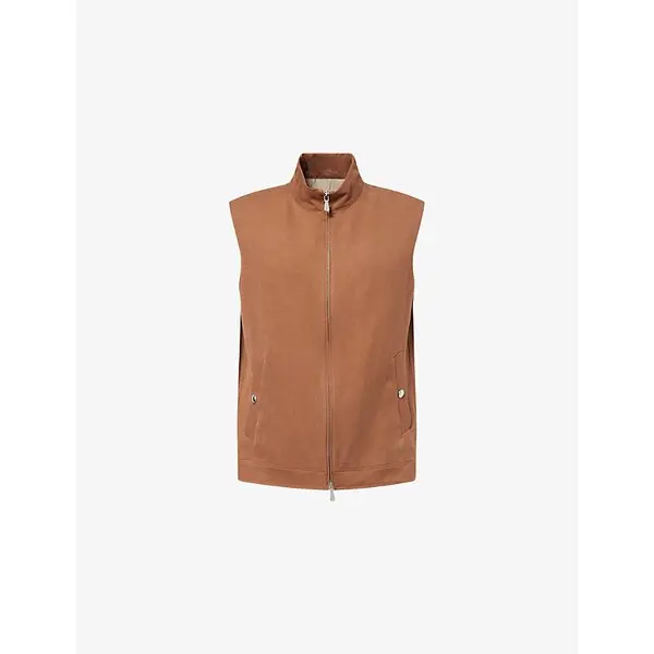 Eleventy Linen Gilet - Vicuna