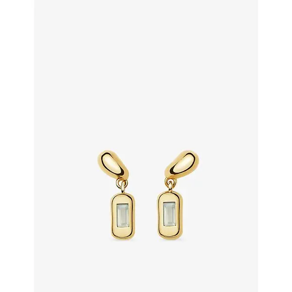 MISSOMA Molten Baguette 18ct Vermeil Drop Earrings - Gold