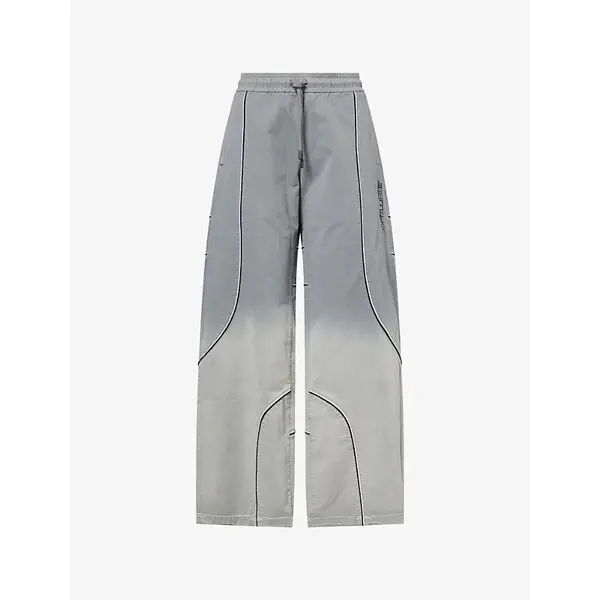 Off-White Gradient Slouchy Cotton Jogging Bottoms - Castelrock