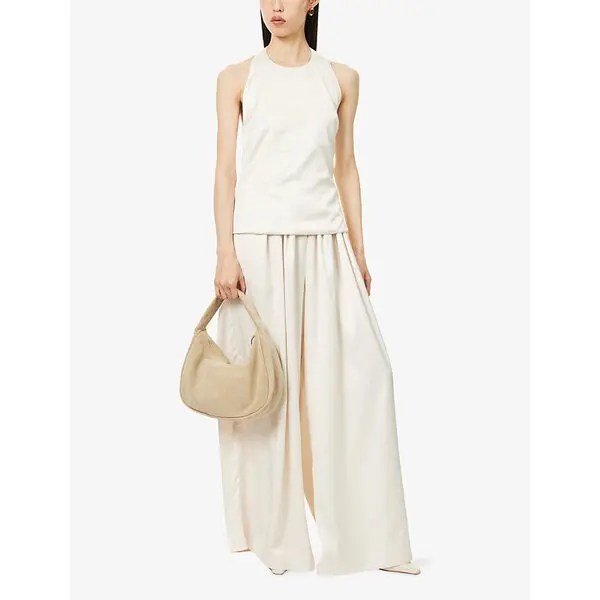 THE COUTURE CLUB Halterneck Sleeveless Satin Top - Ivory