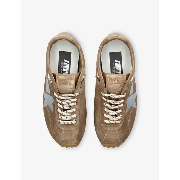 GOLDEN GOOSE Running Marathon 15331 Suede Trainers - Brown