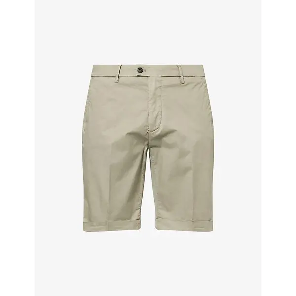 Corneliani Knee-length Chino Woven Shorts - Green Coloured 053