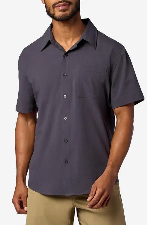 MARMOT Airexchange Solarshield Upf Short Sleeve Button-up Shirt - Blackened