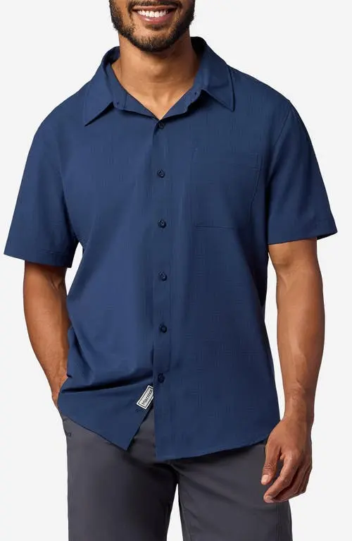 MARMOT Airexchange Solarshield Upf Short Sleeve Button-up Shirt - Nightfall Navy