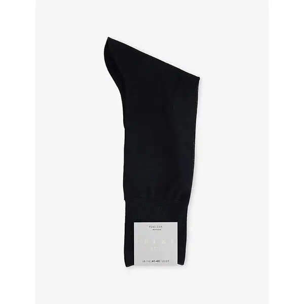 Falke No.4 Silk-blend Crew Socks - Dark Navy