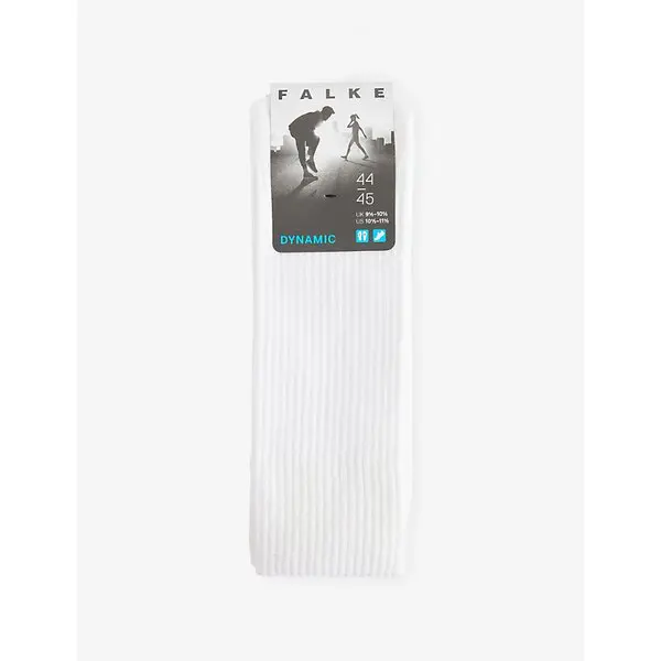 Falke Dynamic Stripe-trim Stretch-cotton Socks - Off-white
