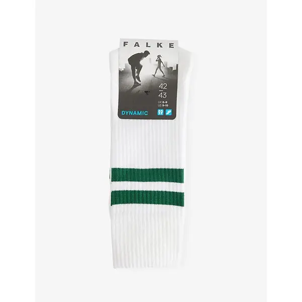 Falke Dynamic Stripe-trim Stretch-cotton Socks - White-green