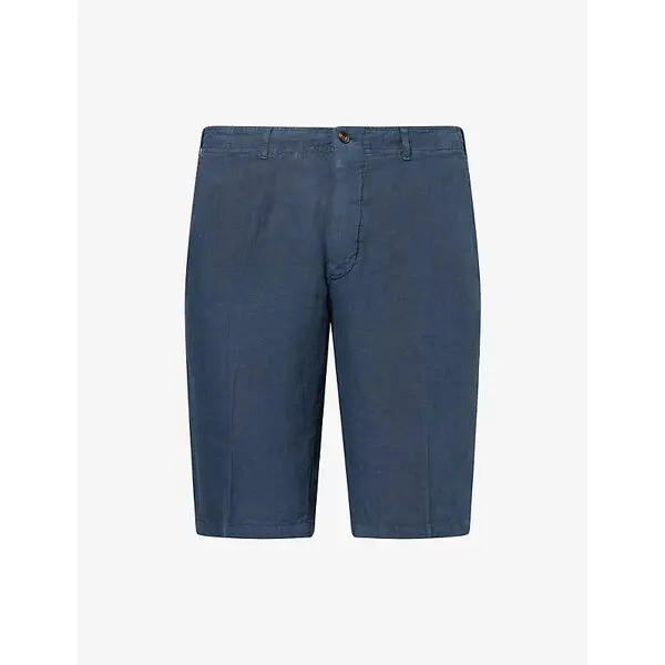 Corneliani Knee-length Linen Shorts - China Blue