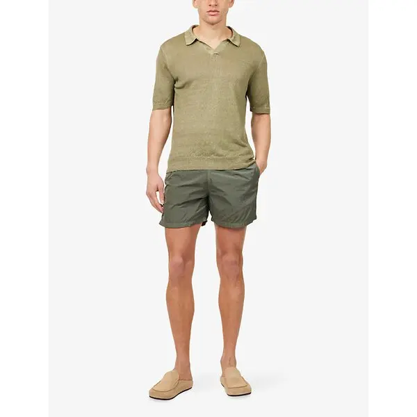 120% Lino Drawstring Nylon Bermuda Shorts