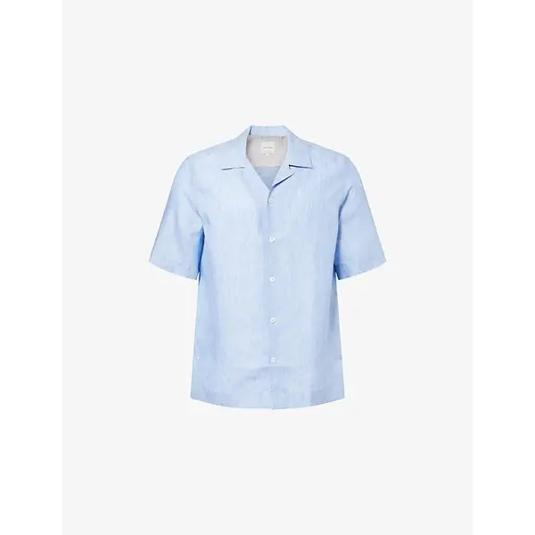 Paul Smith Short-sleeve Linen Shirt - Blue