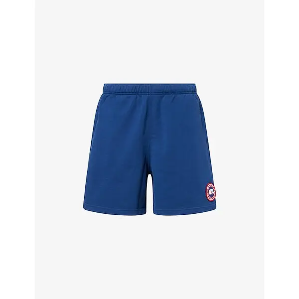 Canada Goose Cotton Shorts With Logo Patch - Oxford Navy - Marine
