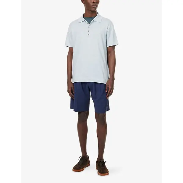 Paul Smith Pleated Knee-length Wool Shorts - Blue