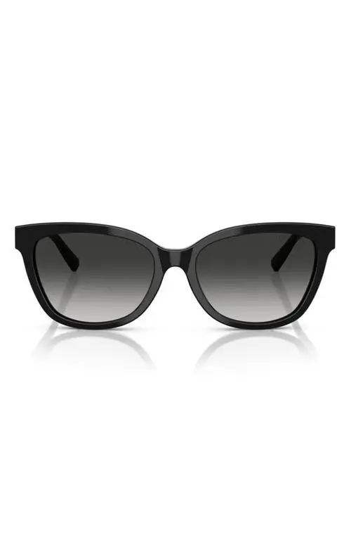Tiffany & Co. 55mm Gradient Cat Eye Sunglasses - Black/grey Gradient