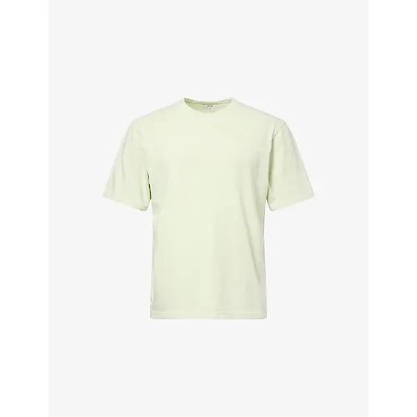 AGOLDE Asha Mock-neck Cotton-jersey T-shirt - Mint Cream