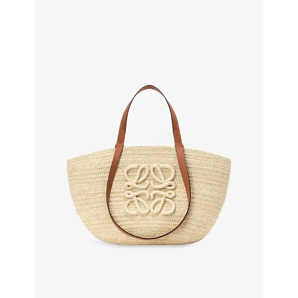 Loewe X Paula's Ibiza Eclipse Medium Raffia Basket Bag - Natural/tan