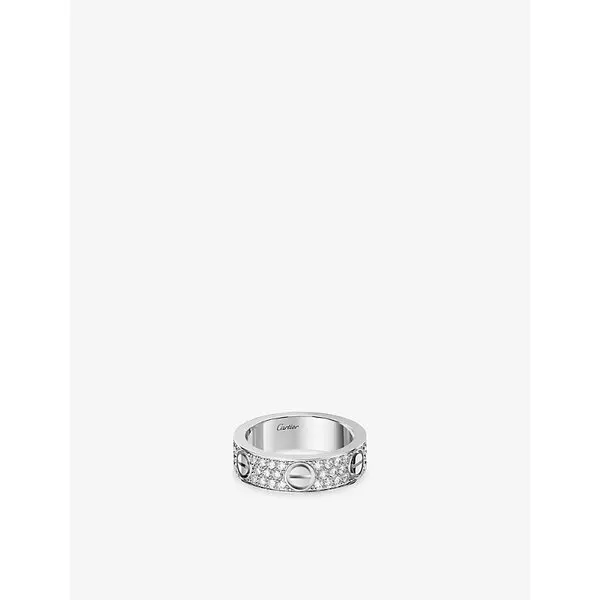 CARTIER Love 18ct White-gold And 0.77ct Diamond Ring - White Gold