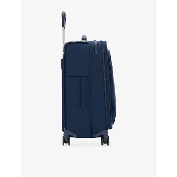 Briggs & Riley Compact Checked Expandable Spinner Suitcase 61cm - Navy
