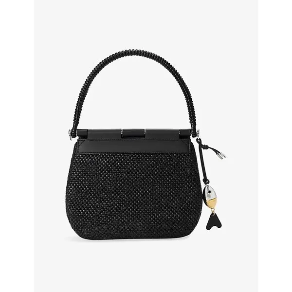 Loewe X Paula's Ibiza Pescador Medium Raffia Cross-body Bag - Black