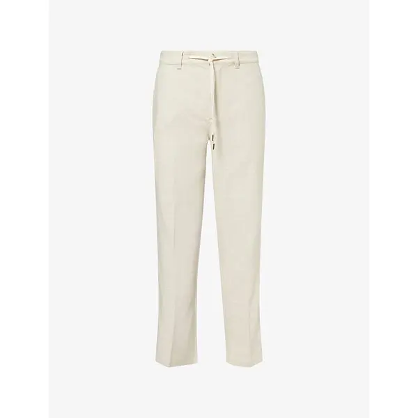 Paige Straight-leg Linen-blend Trousers - Natural