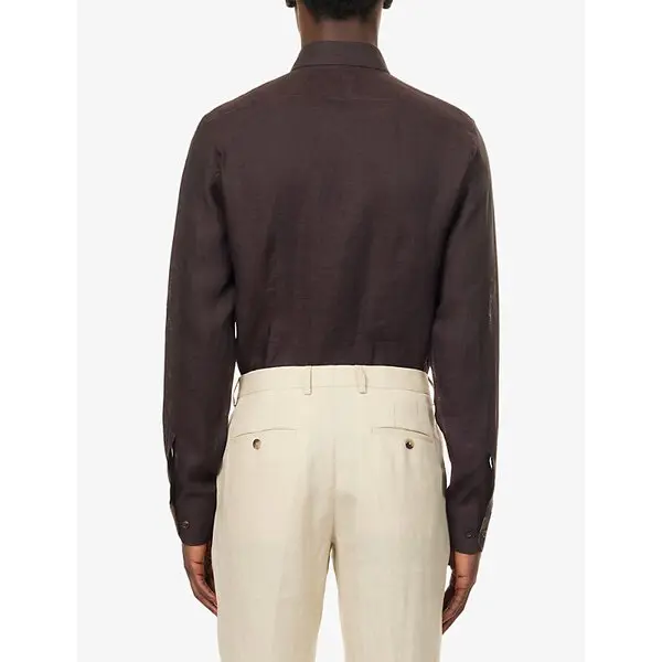 Paul Smith Long-sleeve Linen Shirt - Purple