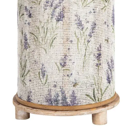 GALLERIE II Lavender Fields Floral Botanical Wood Candle Holder Lantern