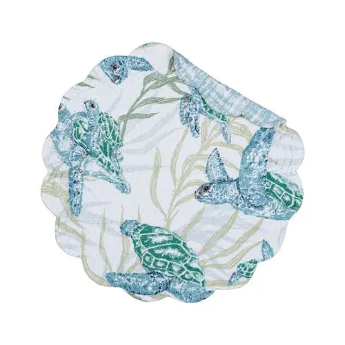 C&F HOME Cape Canaveral Reversible Round Set Of 6 Placemats 17