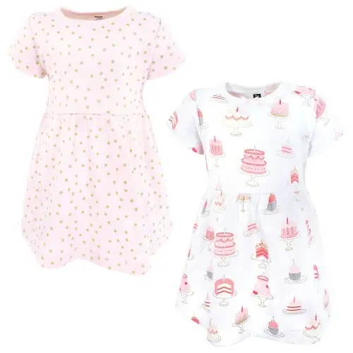 HUDSON BABY 2-pack Cotton Dress Set - Birthday Cake
