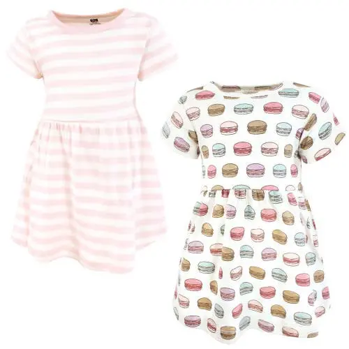HUDSON BABY 2-pack Cotton Dress Set - Macarons