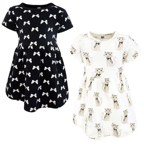 HUDSON BABY 2-pack Cotton Dress Set - Purrfect Leopard
