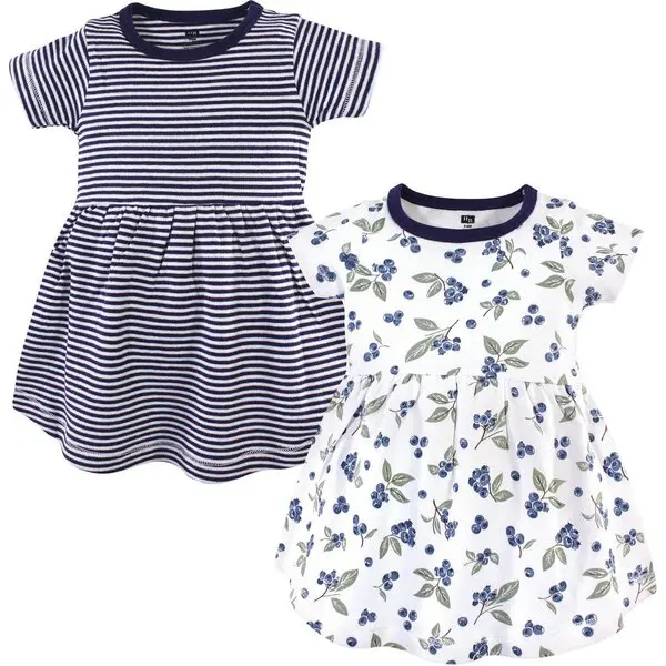 HUDSON BABY 2-pack Printed Cotton Dress - Blueberries