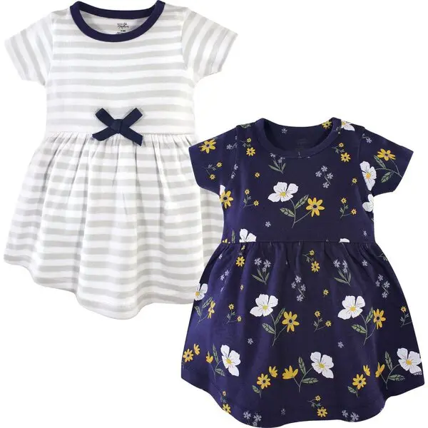 HUDSON BABY 2-pack Printed Cotton Dress - Night Blooms