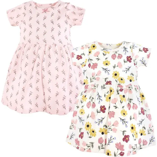 HUDSON BABY 2-pack Printed Cotton Dress - Soft Painted Floral
