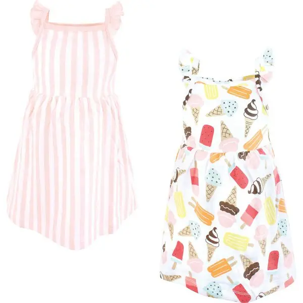 HUDSON BABY Sleeveless Dress Set 2-pack - Ice Cream And Popsicles