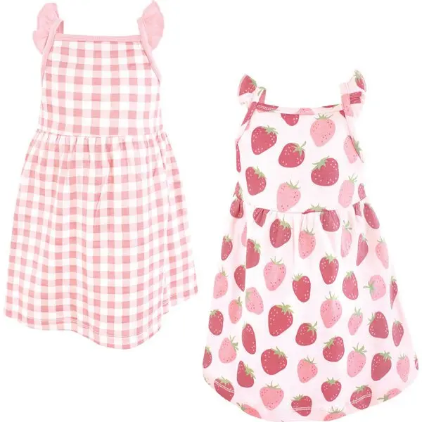 HUDSON BABY Sleeveless Dress Set 2-pack - Strawberry Love