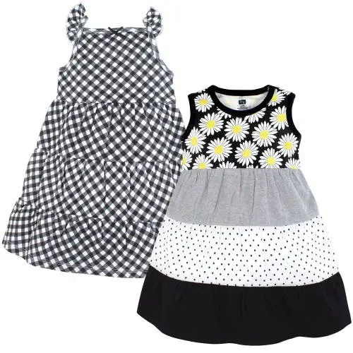 HUDSON BABY Two-pack Printed Dress Set - Black Daisy