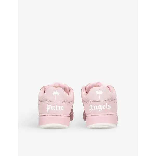 Palm Angels University Logo Suede Low-top Sneakers - Pink