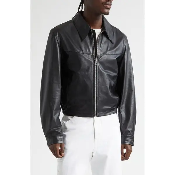 LEMAIRE Leather Blouson Biker Jacket