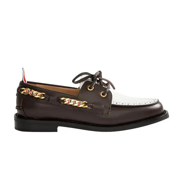 Thom Browne Brogue Boat Shoe - Brown