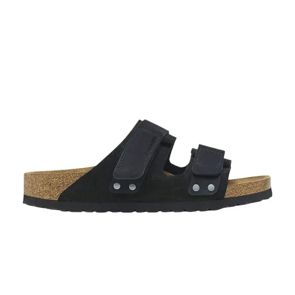 BIRKENSTOCK Uji Suede Sandals - Black