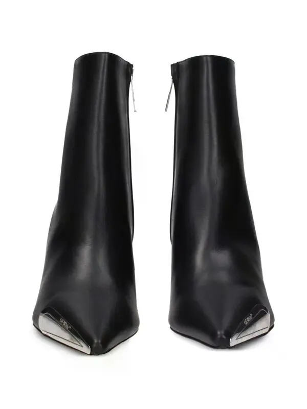 Off-White Metal-cap Stiletto Ankle Boots