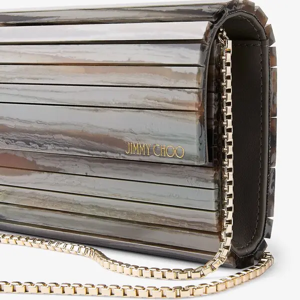 JIMMY CHOO Sweetie Marble Effect Acrylic Clutch Bag