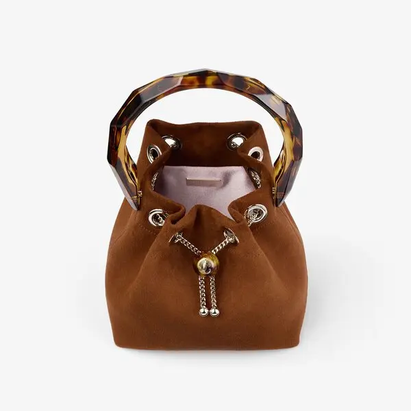 JIMMY CHOO Bon Bon Bucket Bag - Tan/multi/tortoiseshell