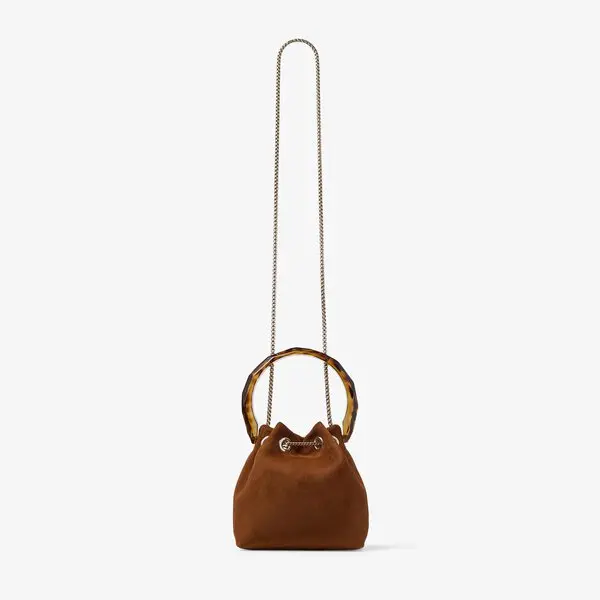 JIMMY CHOO Bon Bon Bucket Bag - Tan/multi/tortoiseshell